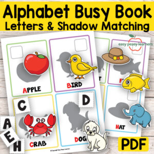 Alphabet Activity Book – Letters and Shadow Matching (Digital Download)