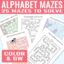 Alphabet Mazes Alphabet Worksheets for Kids (Digital Download)