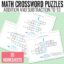 Math Crossword Puzzles Addition and Subtraction to 10 Worksheets ...