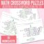 Math Crossword Puzzles Addition and Subtraction to 20 worksheets ...