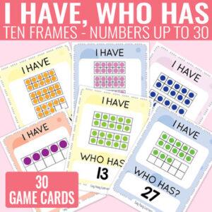 I Have, Who Has Ten Frames up to 30 Game (Digital Download)
