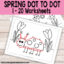 Spring Dot to Dot / Connect the Dots Worksheets 1-20 (Digital Download)